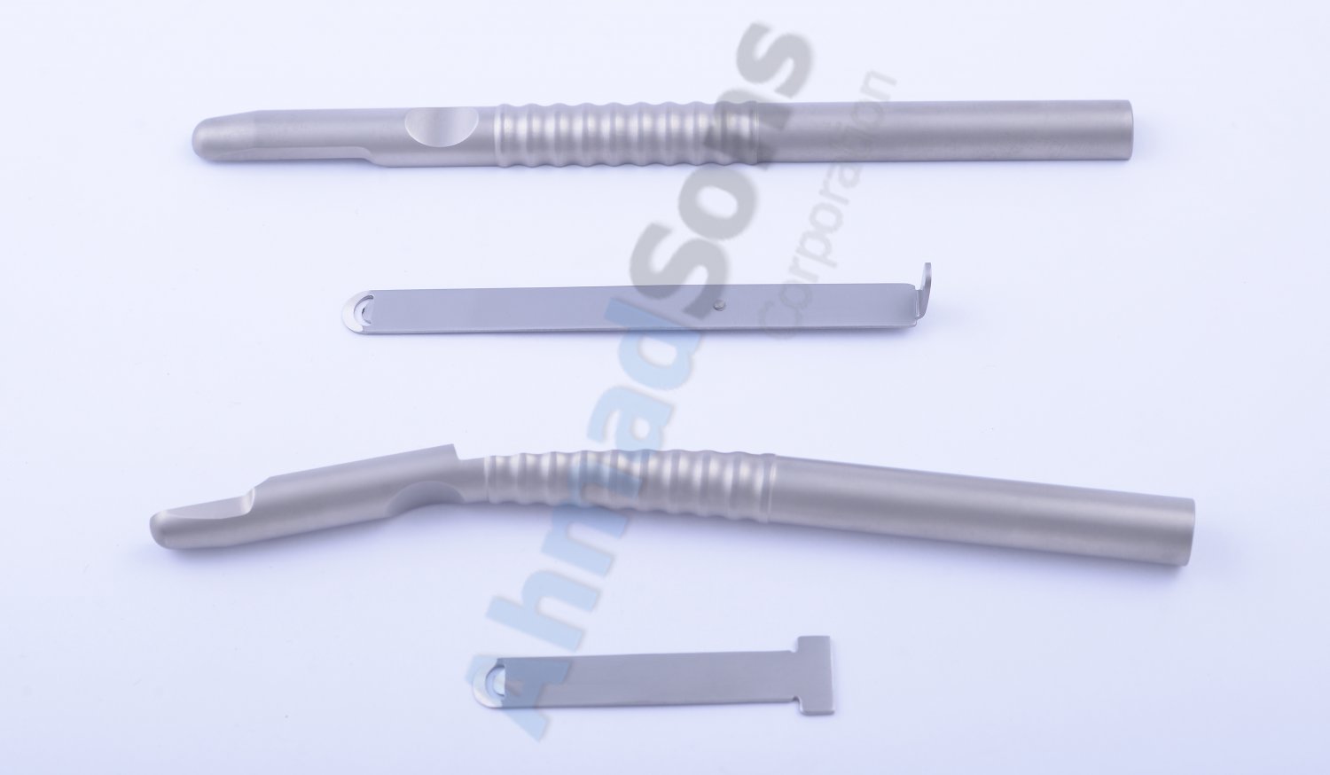 2 Pcs Dental Bone Scraper Hand Held Straight & Curved Implant Hygiene ...