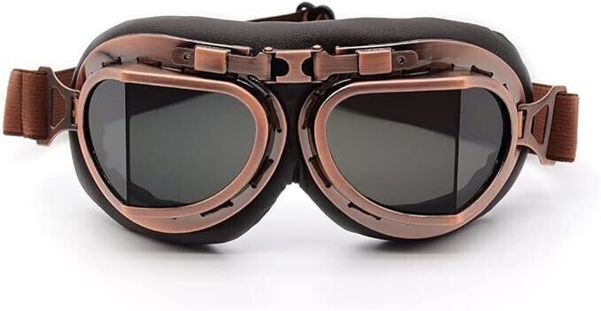 Vintage Aviator Motorcycle Goggles Retro Style, Pilot, ATV, Racing ...