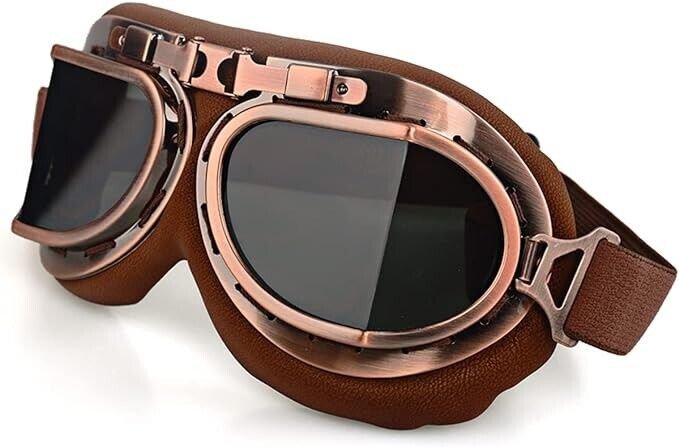 Vintage Aviator Motorcycle Goggles Retro Style, Pilot, ATV, Racing ...