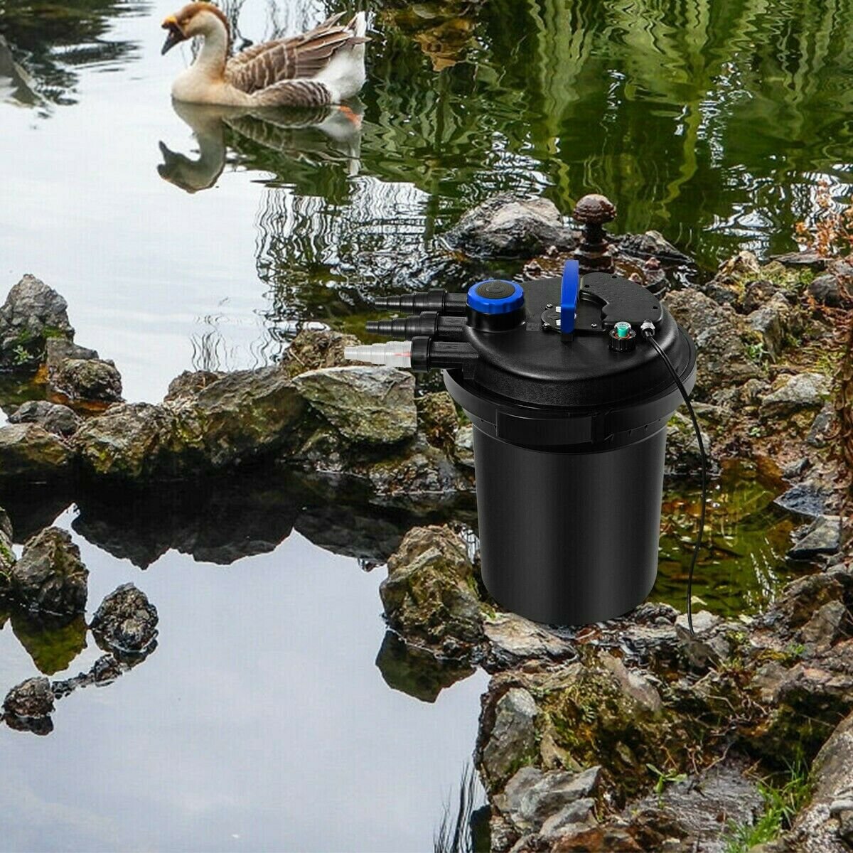 POND PRESSURE BIO FILTER 4000GAL W/ 13W UV STERILIZER LIGHT 10000L KOI ...