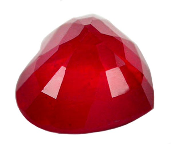 3.81 ct. Ruby, Rich Red, Heart Faceted Natural Gemstone, Madagascar