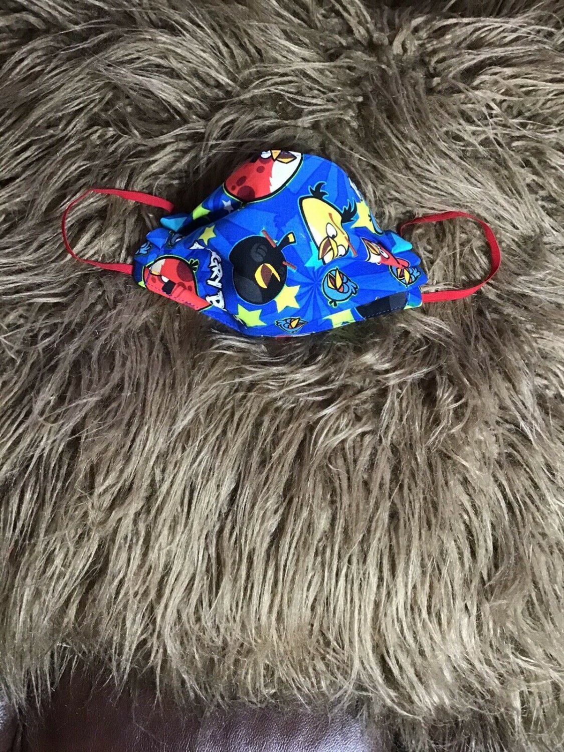Face Mask . Handmade.Reusable Washable With Filter Angry Birds