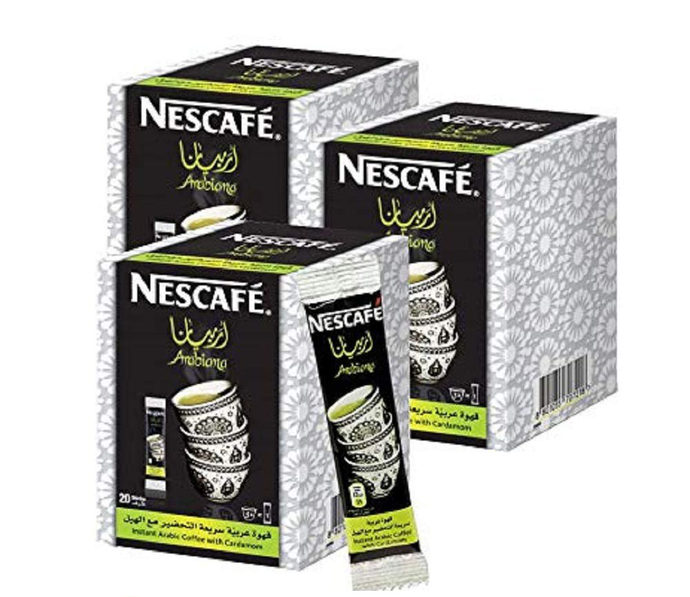 Instant Nescafe Arabiana Arabic Coffee Mix With Cardamom Flavor ( 3 ...