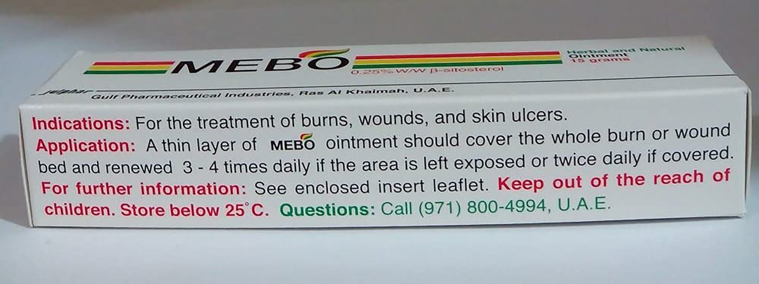 1 Pcs of Mebo 75 Gram Burn Fast Relief Pain Cream Skin Healing Ointment ...