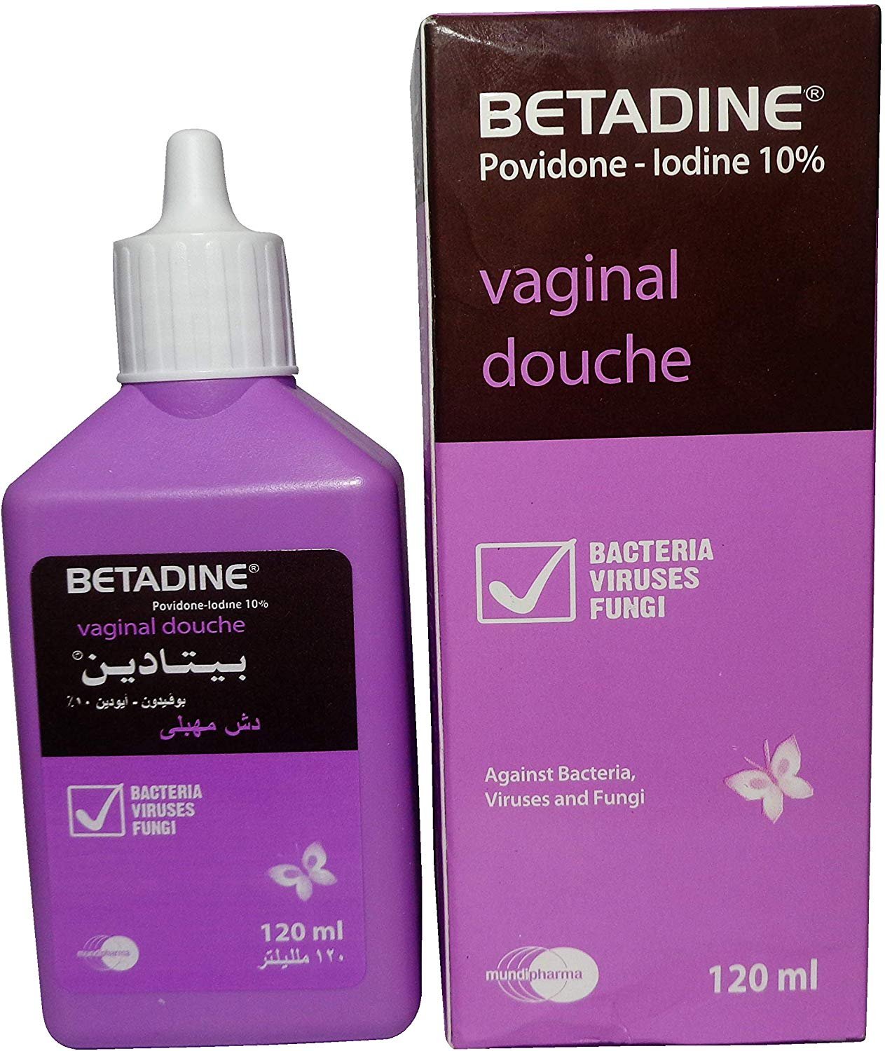 BETADINE Vaginal Douche Povidone-Iodine 10% for Women Intimate Care 120 ...
