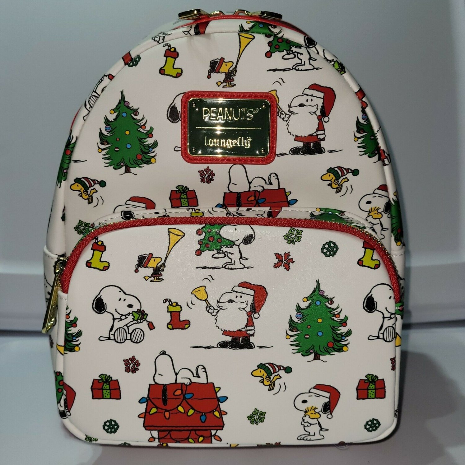 Loungefly Peanuts Snoopy & Woodstock Holiday Mini Backpack
