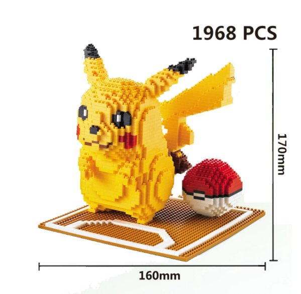 Pokemon Diamond Mini Building Blocks Bricks Toys Big Model Pikachu