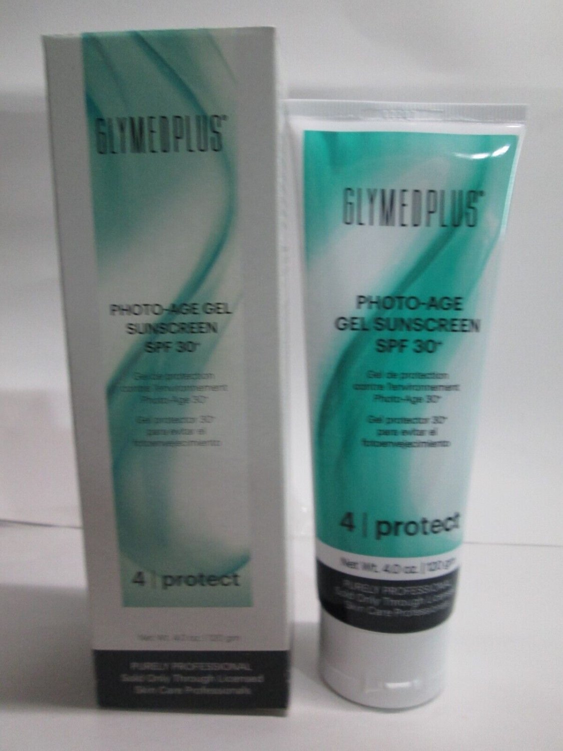 GLYMED PLUS age management photo-age gel sunscreen gel SPF30+ 4FL.OZ NEW