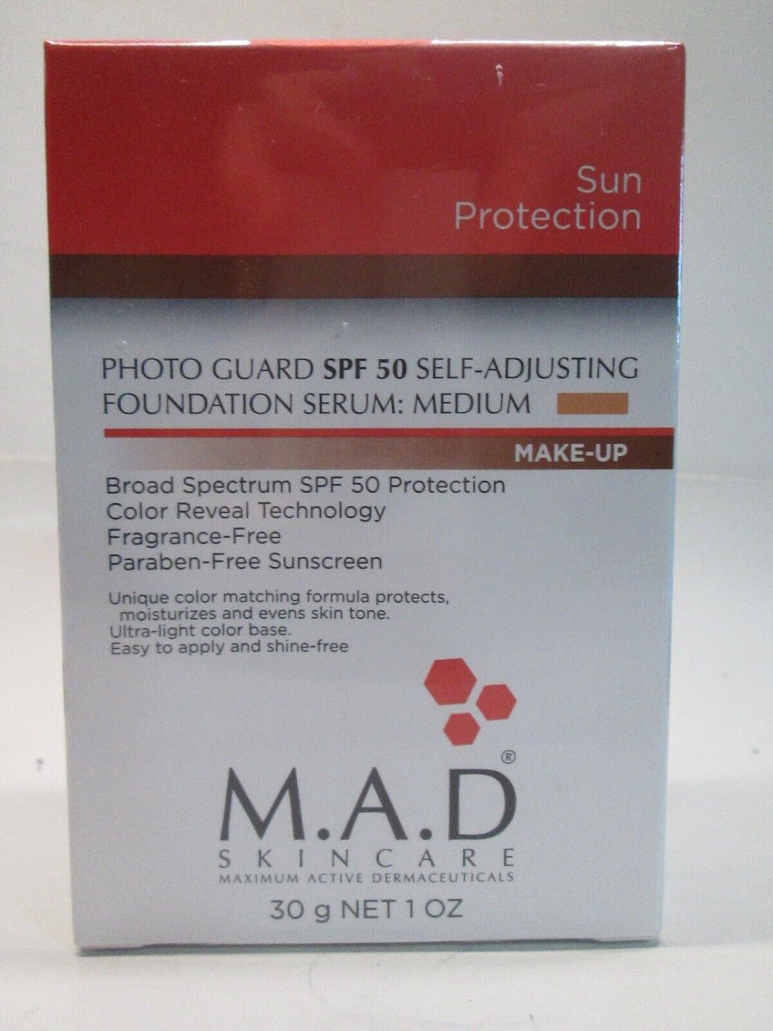 M.A.D skincare photo guard SPF 50 self-adjusting foundation serum ...