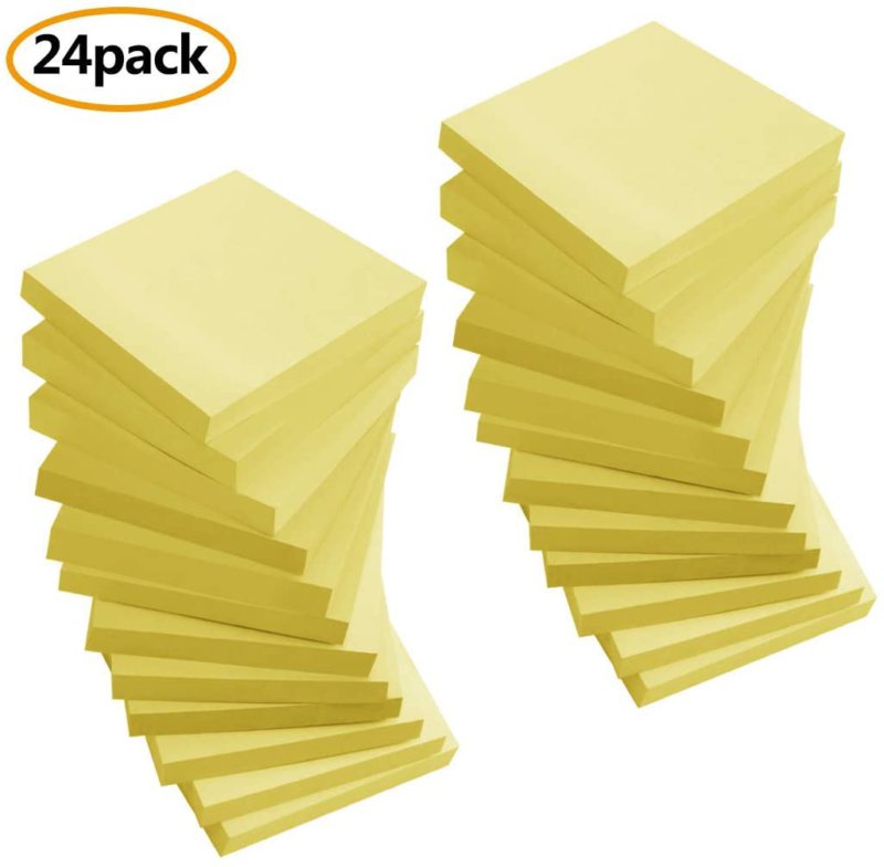 Yellow Sticky Notes, 3x3 Inches Yellow Post Memos, Super Sticking Power ...