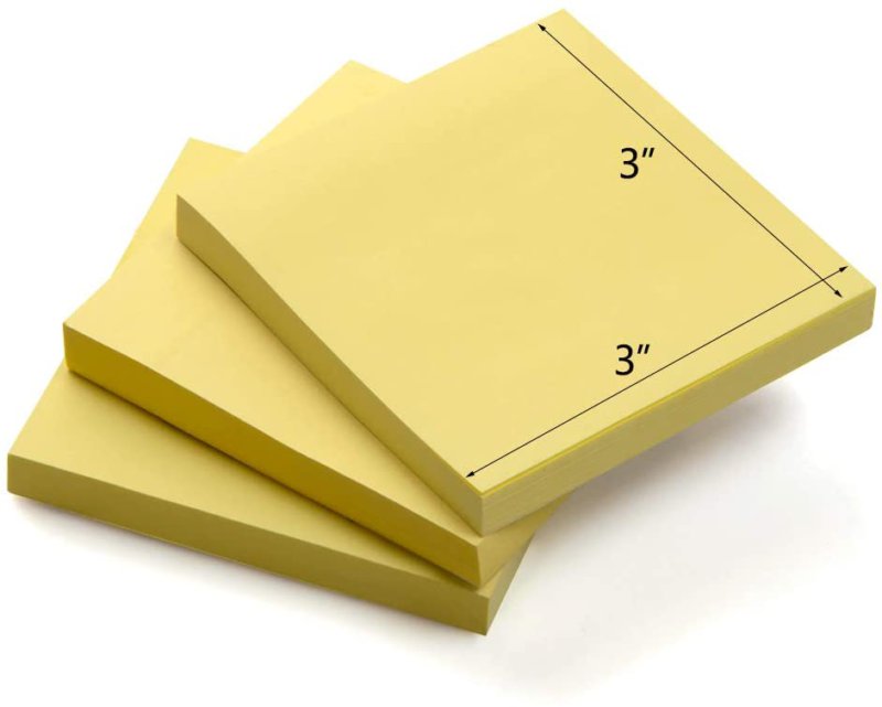 Yellow Sticky Notes, 3x3 Inches Yellow Post Memos, Super Sticking Power ...