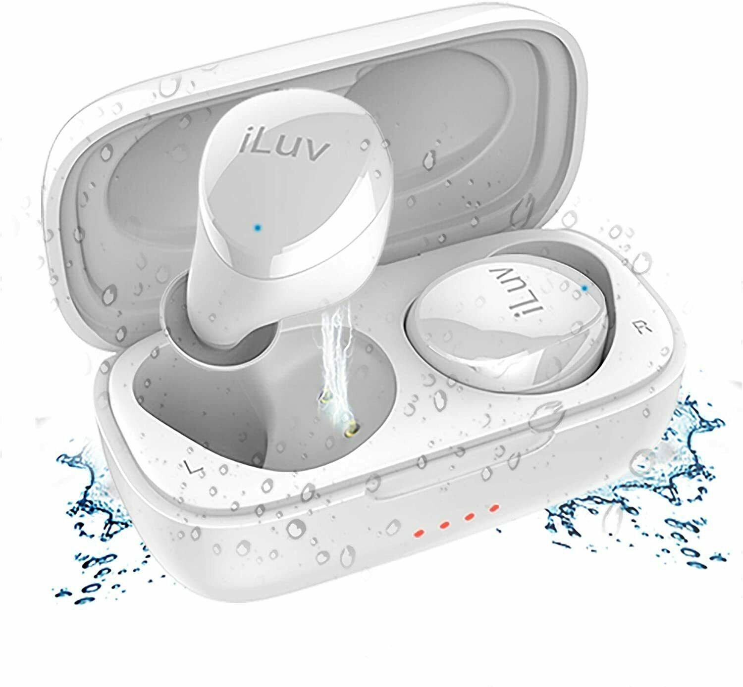 iLuv TB100 White True Wireless Earbuds Cordless in-Ear Bluetooth 5.0 with