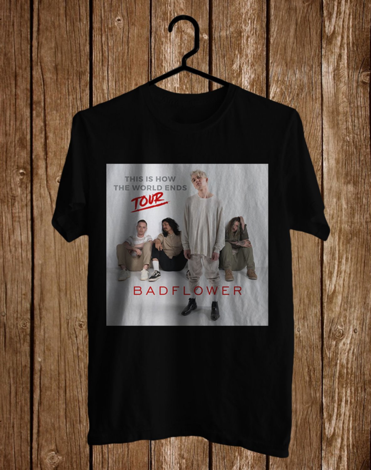 BADFLOWER THIS IS HOW THE WORLD ENDS TOUR 2021 FRONT SIDE TEE SHIRT