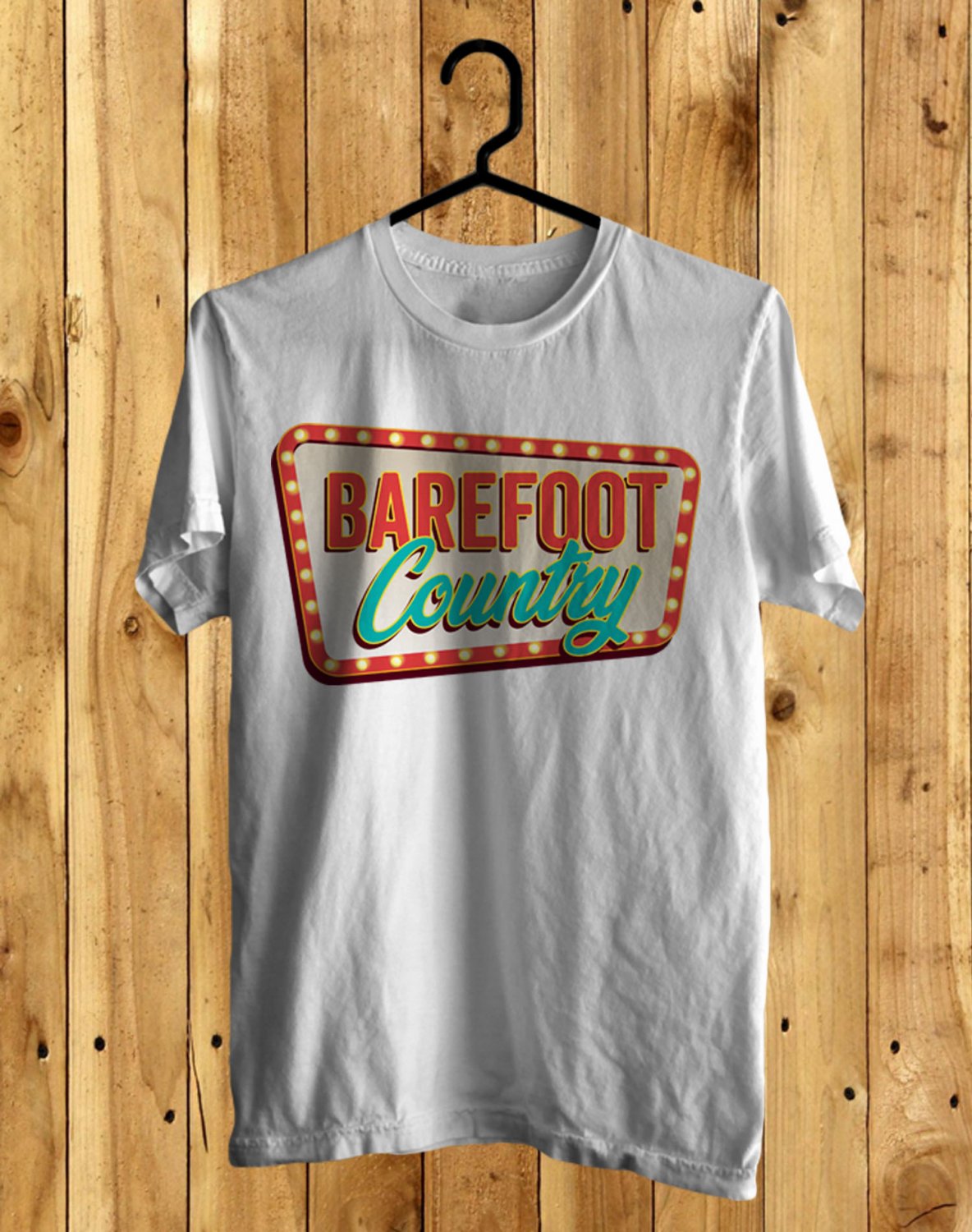 BAREFOOT COUNTRY MUSIC FESTIVAL LOGO FRONT SIDE TEE SHIRT