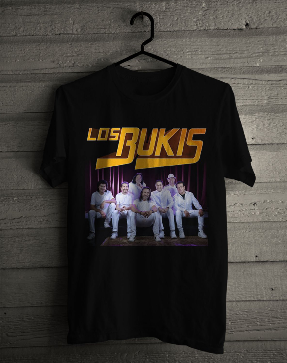 LOS BUKIS BAND LOGO FOR REUNITE FRONT SIDE BLACK TEE SHIRT
