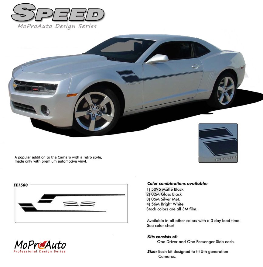 SPEED : 2010 2011 2012 2013 2014 Chevy Camaro Side Vinyl Graphics Kit