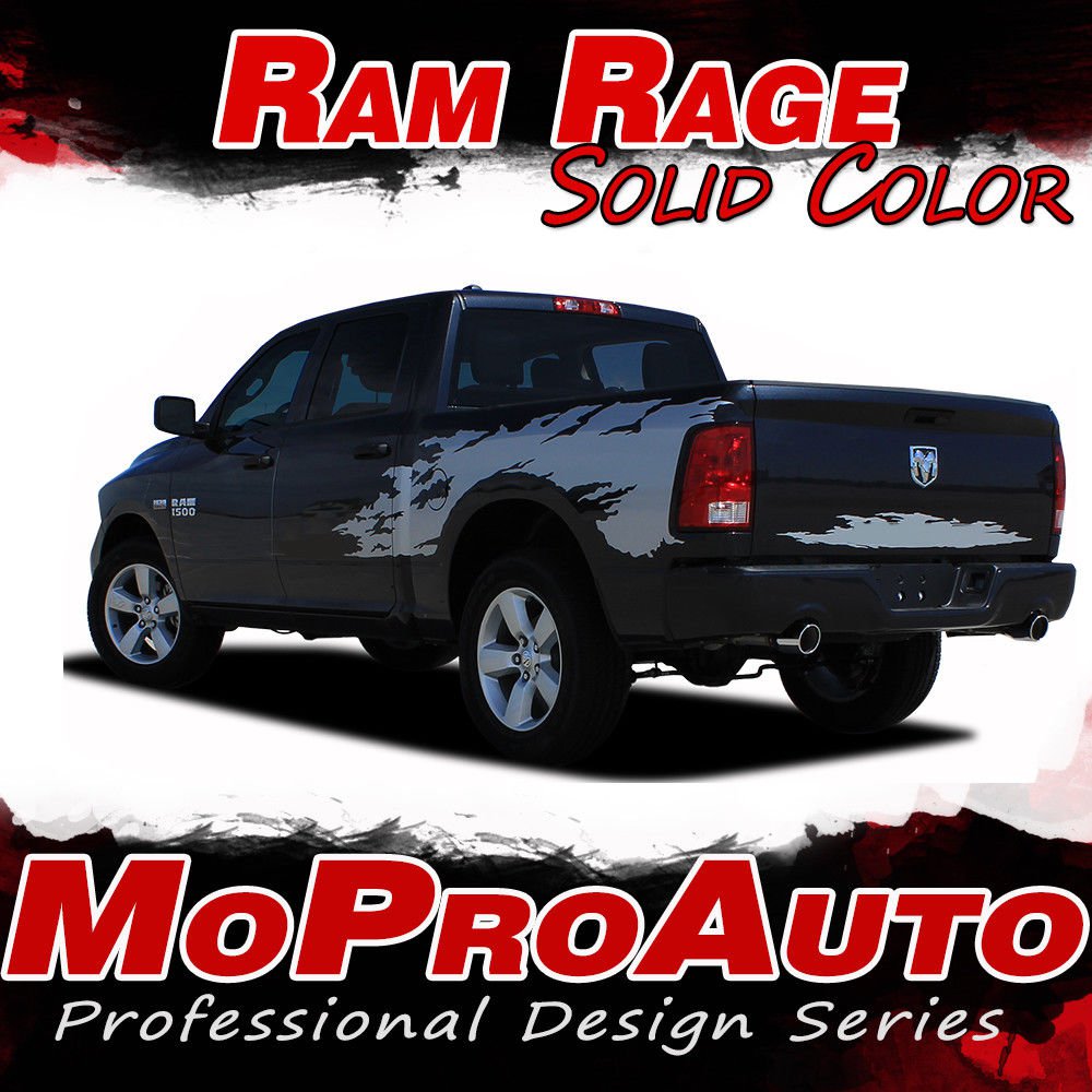 2010 Dodge Ram RAGE Solid Color Truck Bed 3M Vinyl Graphics Decals ...