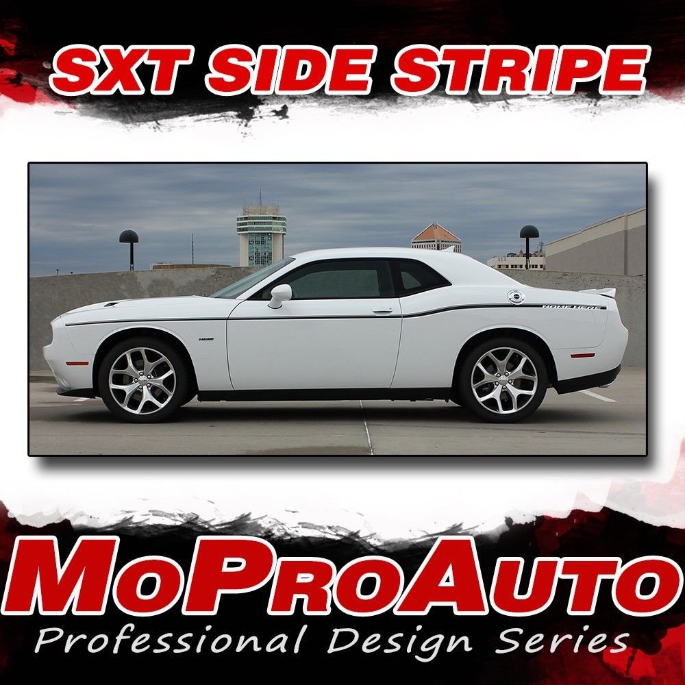 2011-2017 Dodge Challenger SXT Side Graphics Stripe Decals 3M Pro Vinyl ...
