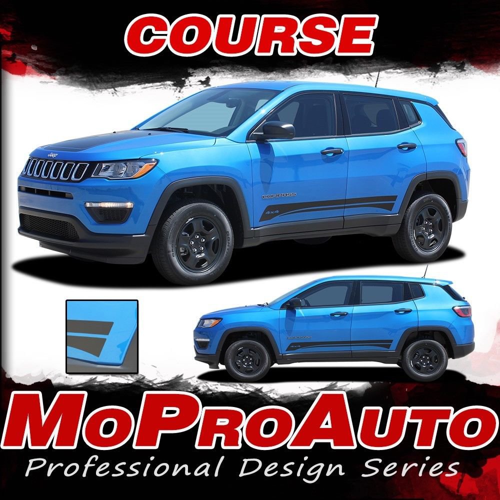 2017 2018 Jeep Compass Vinyl Graphics Decal Stripe COURSE Lower Rocker ...
