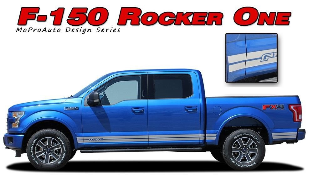 2015-2018 Rocker One F-150 Lower Side Panel Solid Decals Stripes Vinyl ...