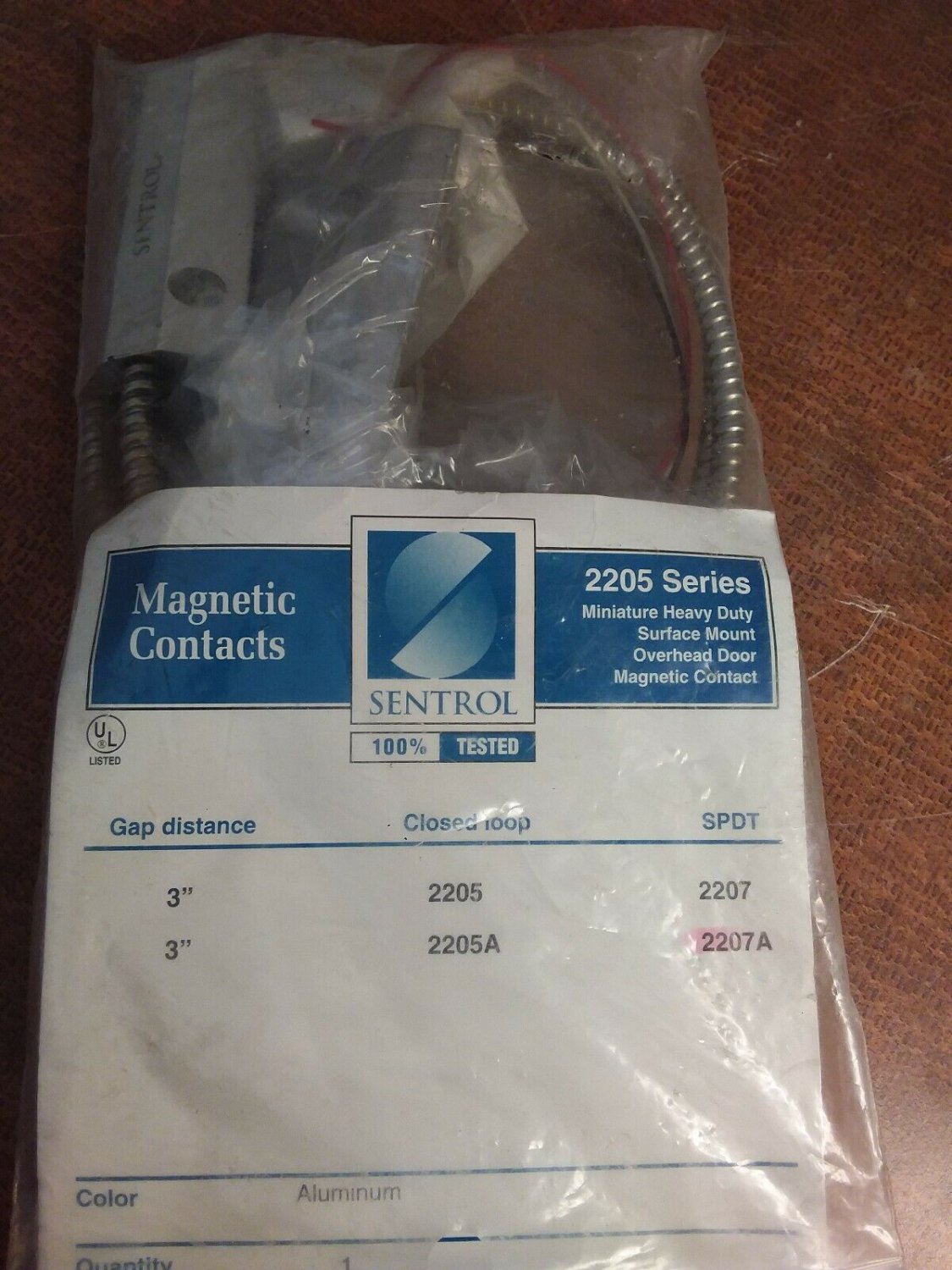 Sentrol 2507A-L & 2200 Magnetic Surface Mount Door Contact z3