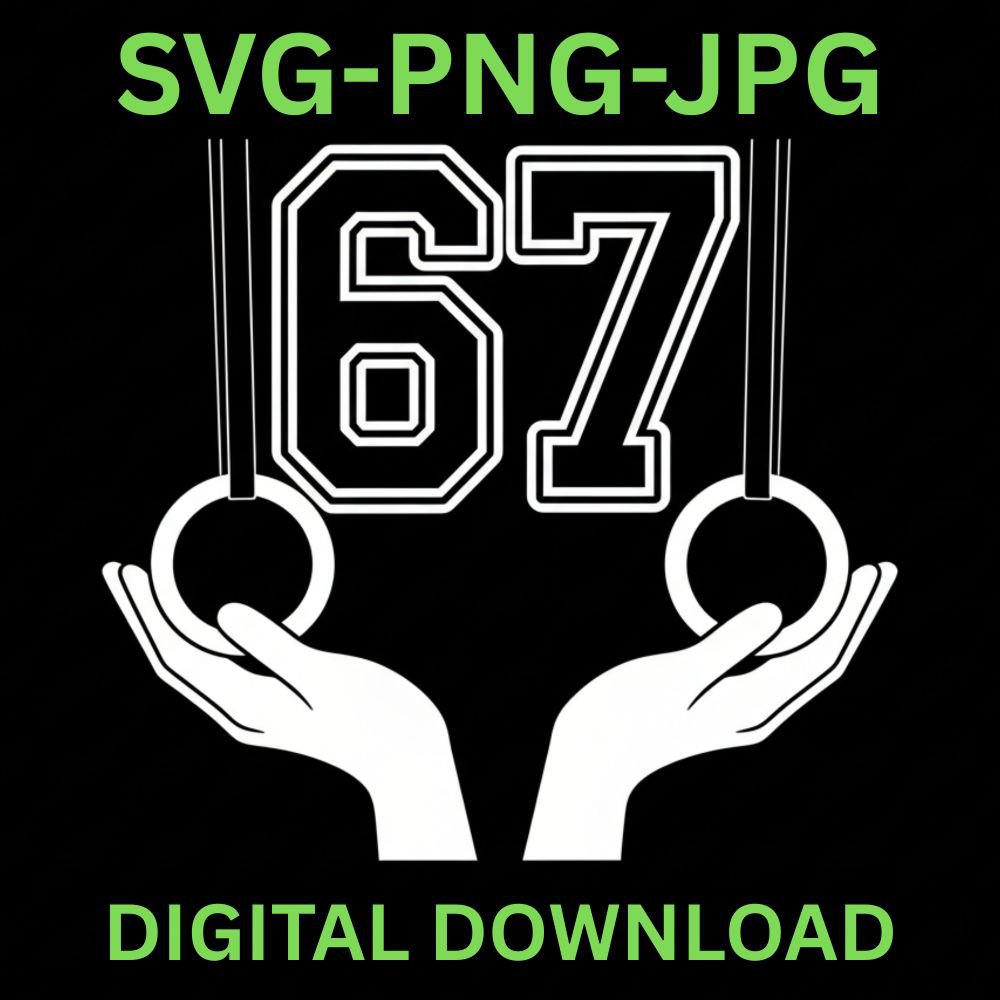 Funny Six Seven 67 Meme Gen Alpha Slang 6-7 Hands gift gymnasts and ...