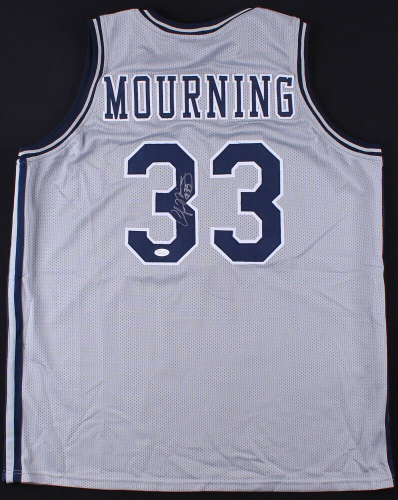 Alonzo Mourning Signed Georgetown Hoyas Jersey (JSA) #2 Overall Pick ...