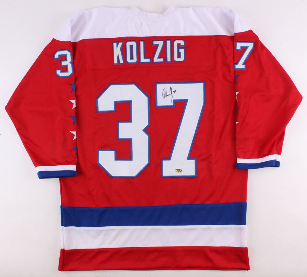 Olaf Kolzig Signed Washington Capitals Jersey (MAB) Playing career 1989 ...