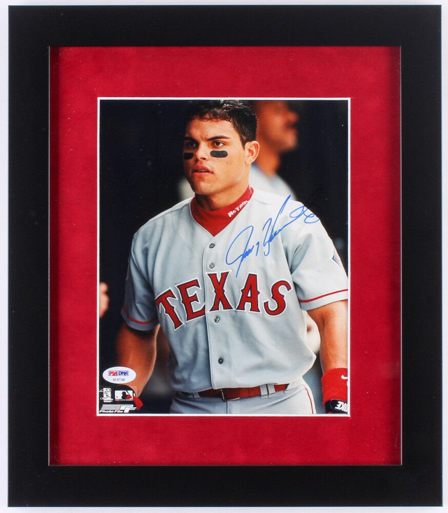 van Rodriguez Signed Texas Rangers 13x15 Custom Framed Photo Display ...