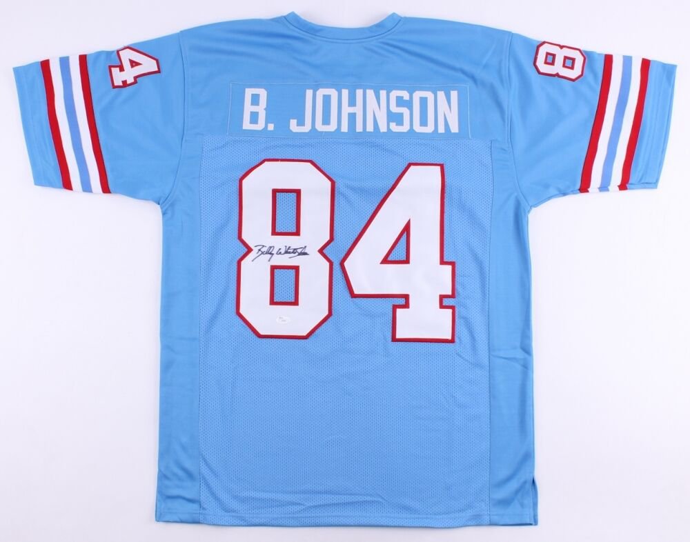 Billy "White Shoes" Johnson Signed Houston Oilers Jersey (JSA COA) 3× ...