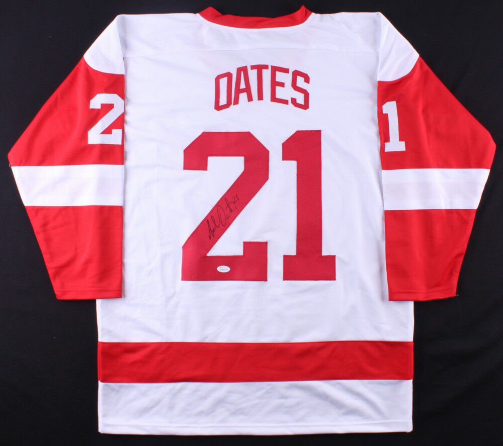 Adam Oates Signed Detroit Red Wings White Jersey (JSA COA) NHL Hall of ...