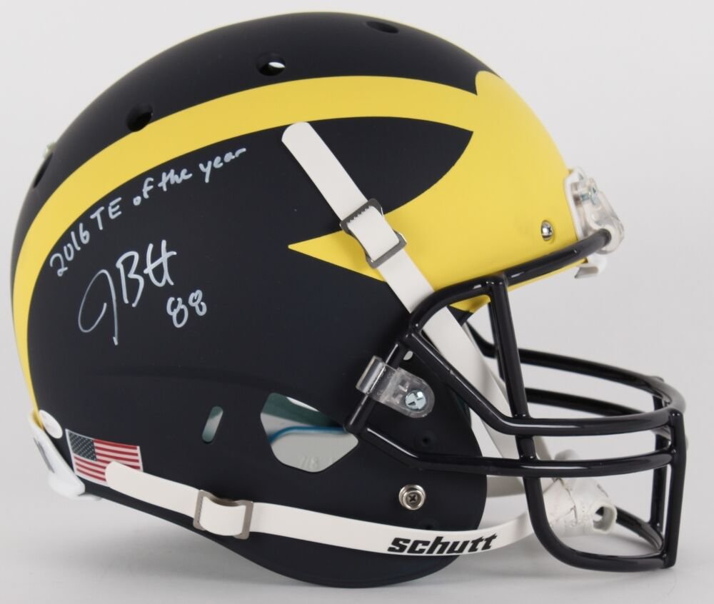Jake Butt Signed Michigan Wolverines Custom Matte Navy Blue Full-Size ...
