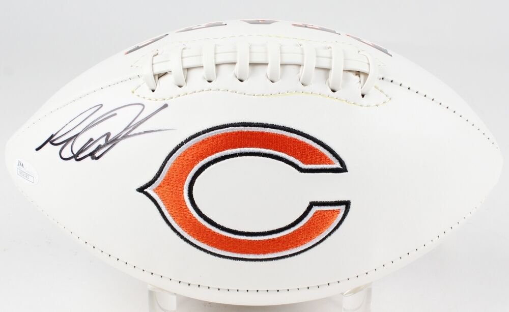 Richard Dent Signed Bears Logo Football (JSA COA) 1985 Super Bowl MVP