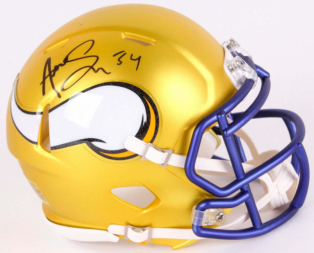 Andrew Sendejo Signed Vikings Speed Blaze Mini-Helmet (TSE COA)