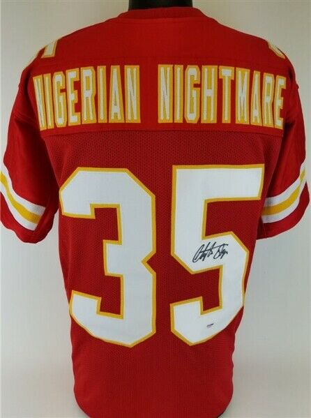 Christian Okoye Signed Kansas City Chiefs 'Nigerian Nightmare' Jersey ...