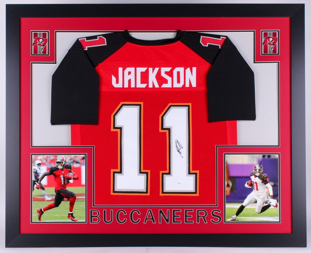 DeSean Jackson Signed Tampa Bay Buccaneers 35x43 Custom Framed Jersey ...