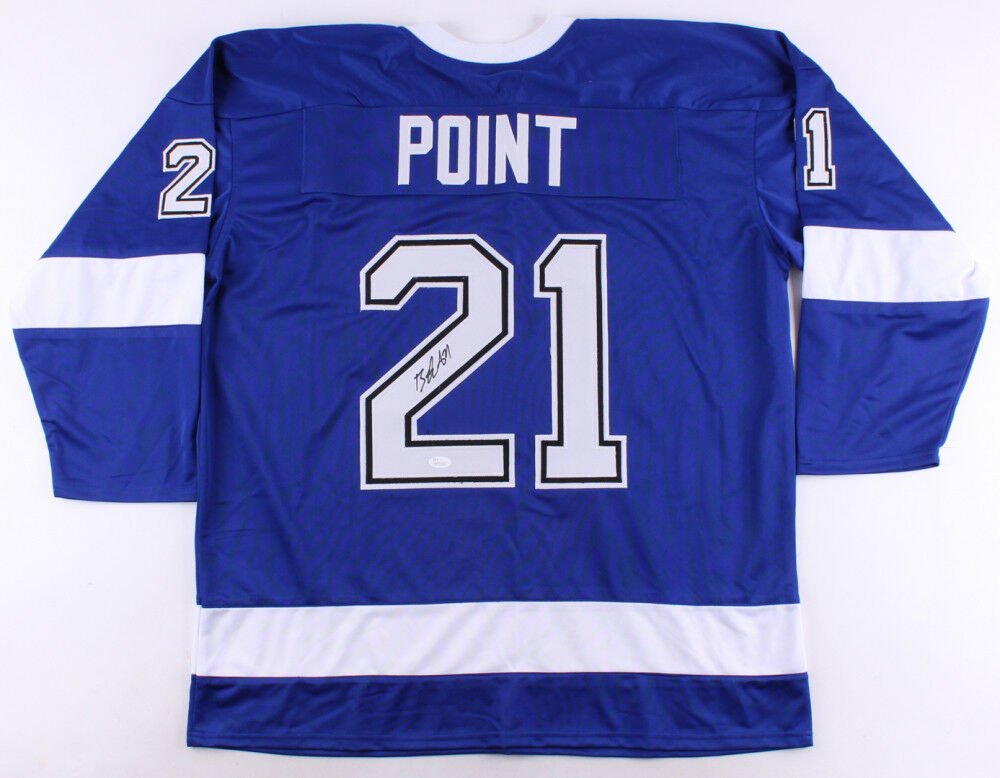 Brayden Point Signed Tampa Bay Lightning Blue Jersey (JSA COA) Veteran ...