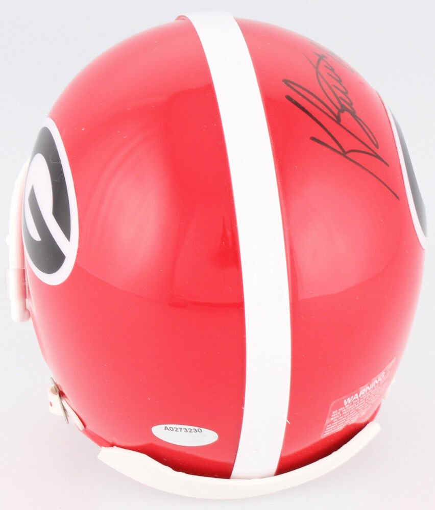 Kevin Butler Signed Georgia Bulldogs Mini Helmet Inscribed "Go Dogs ...