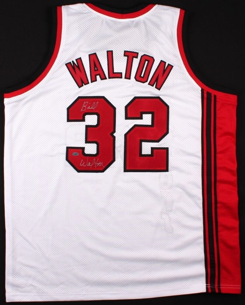 Bill Walton Signed Throwback Portland Trail Blazers Jersey (Leaf COA)