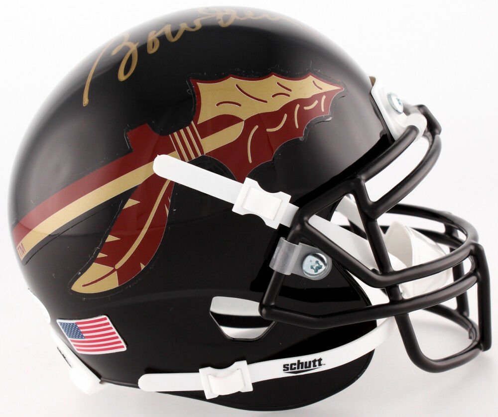 Bobby Bowden Signed Florida State Seminoles Throwback Mini-Helmet (JSA COA)