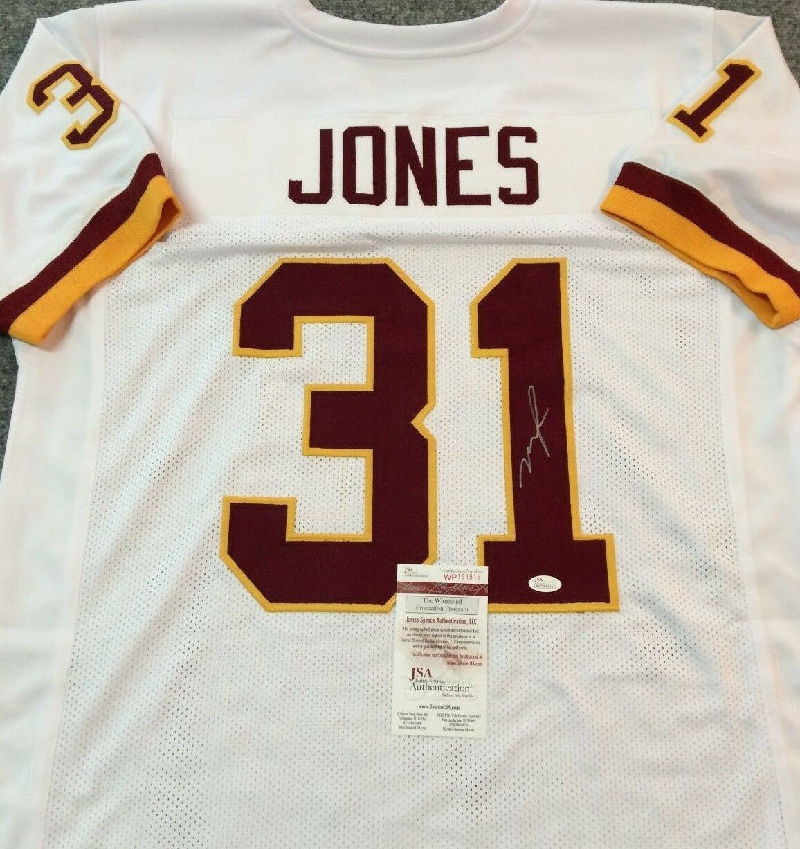 Matt Jones Signed Washington Redskins White Jersey (JSA COA) ex Florida ...