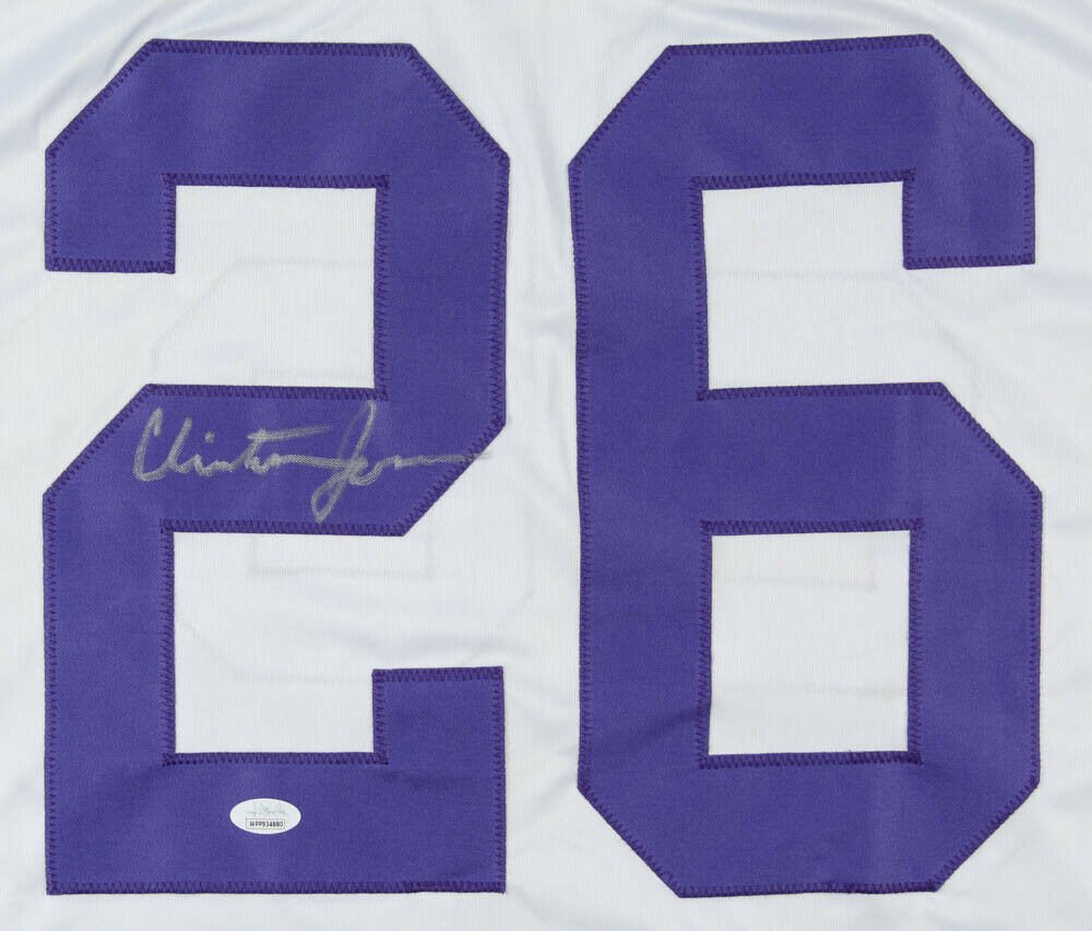 Clinton Jones Signed Minnesota Vikings Jersey (JSA COA) NFL Champion ...