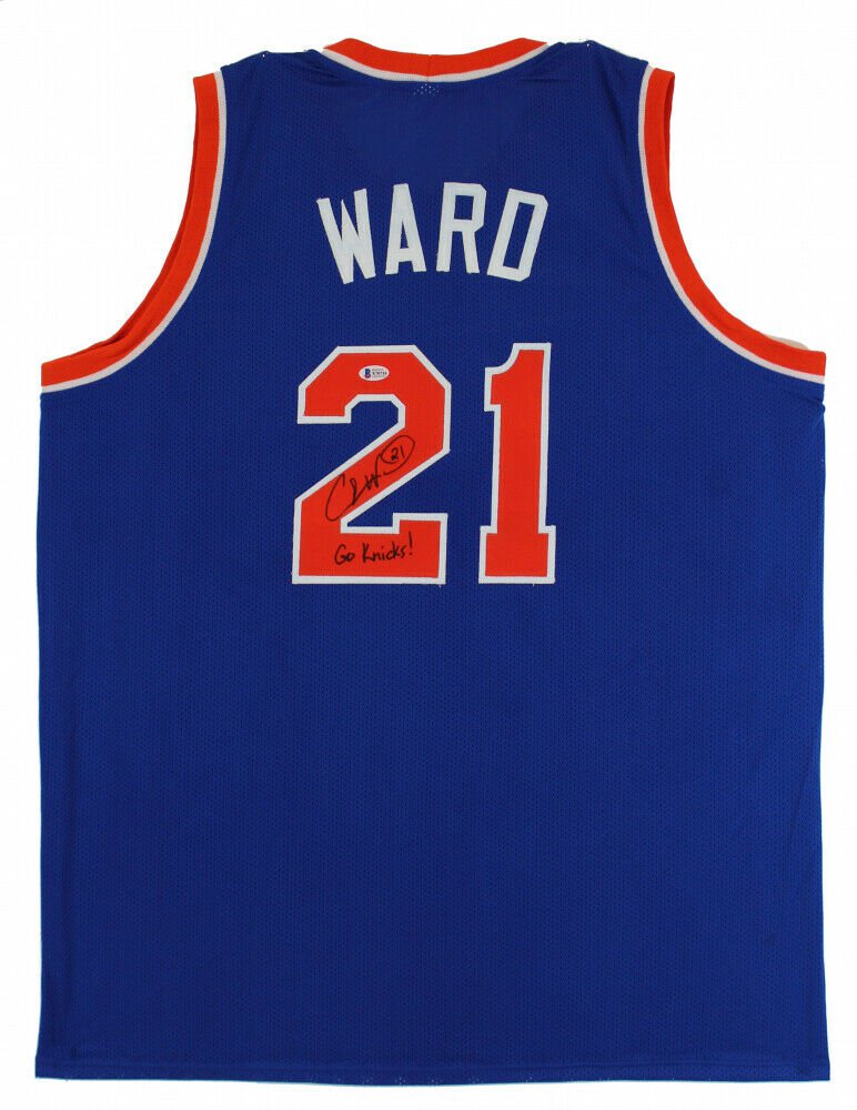Charlie Ward Signed New York Knicks Jersey Inscribed "Go Knicks ...