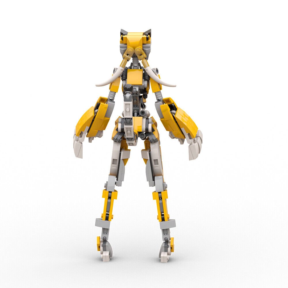 BuildMoc Robot Girl Tiger Girl Mech Model with Movable Joints 314 Pieces