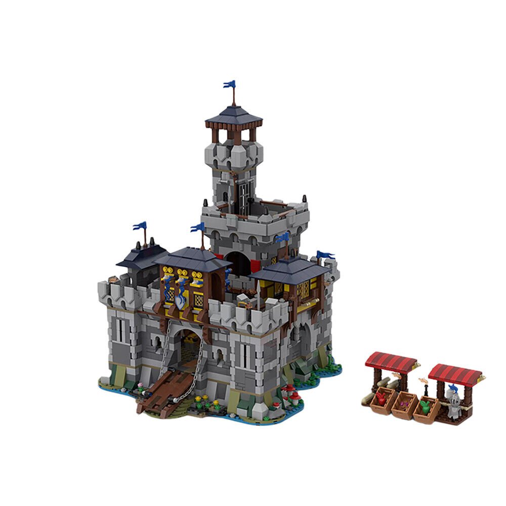 BuildMoc Medieval Fortress Model Modular Building 3028 Pieces