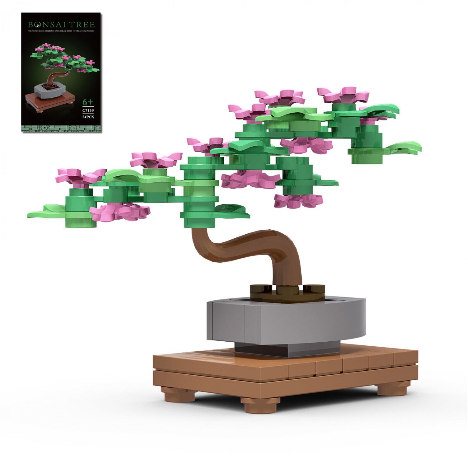 Tiny Bonsai Tree Model 54 Pieces for Kids Building Toys Sets & Packs