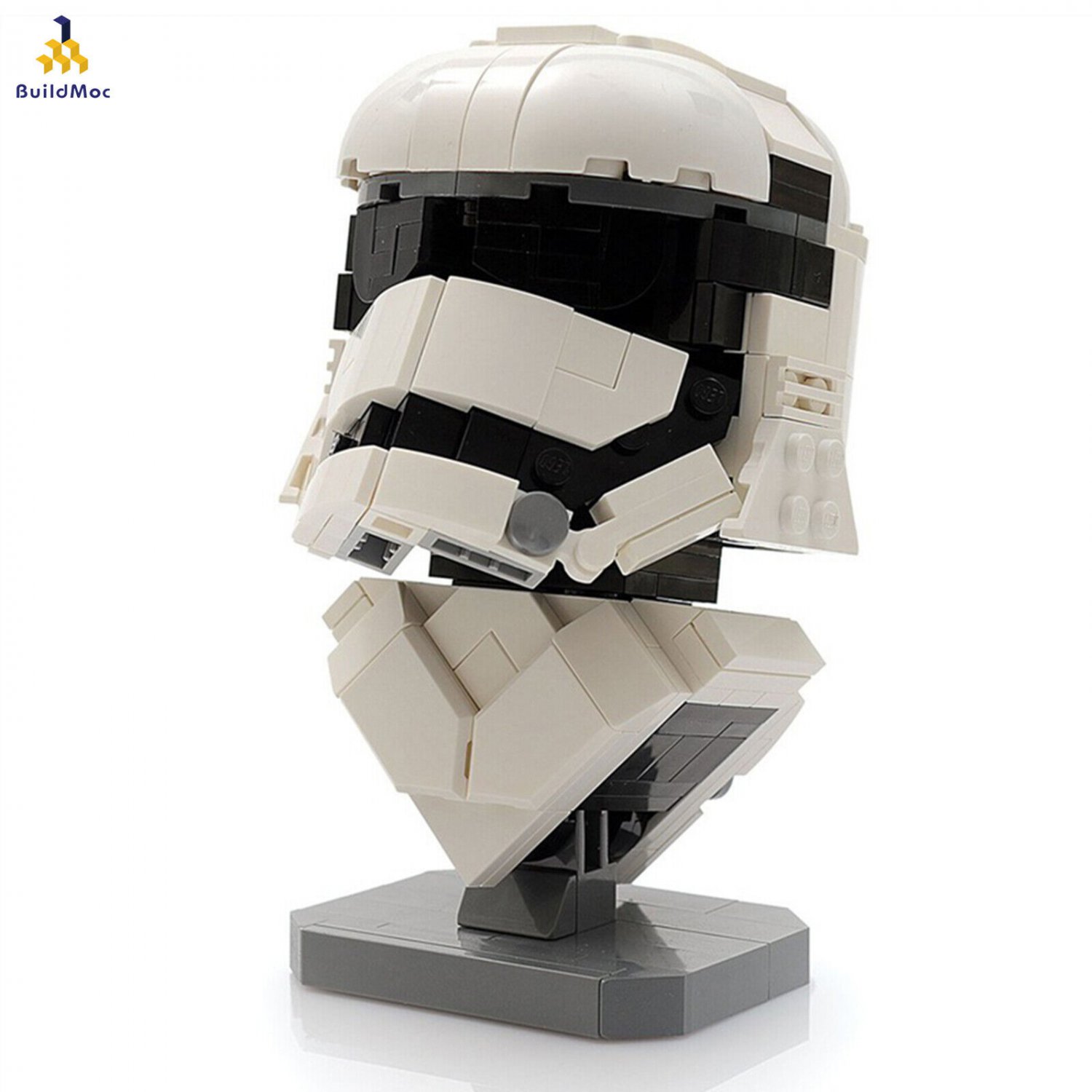 BuildMoc Stormtrooper Bust Trooper Bust Model 269 Pieces from Movie