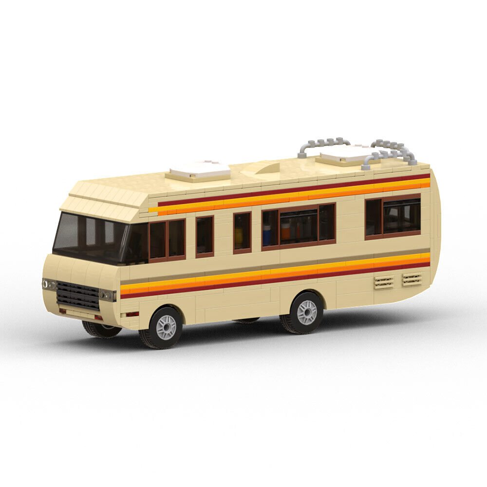 BuildMoc Mobile Lab / RV Model with Details 692 Pieces from Crime TV Series