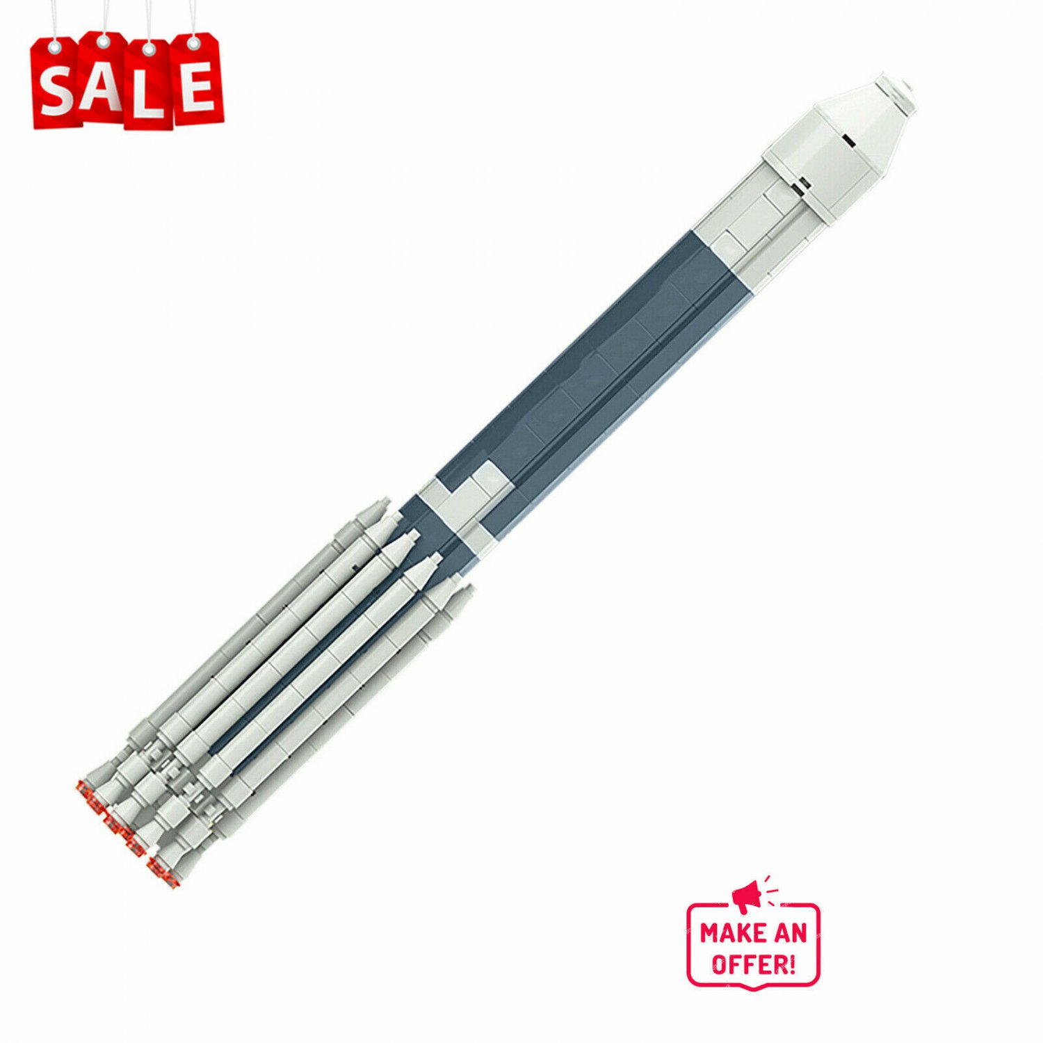 BuildMoc Space Rocket Delta II Model 403 Bricks