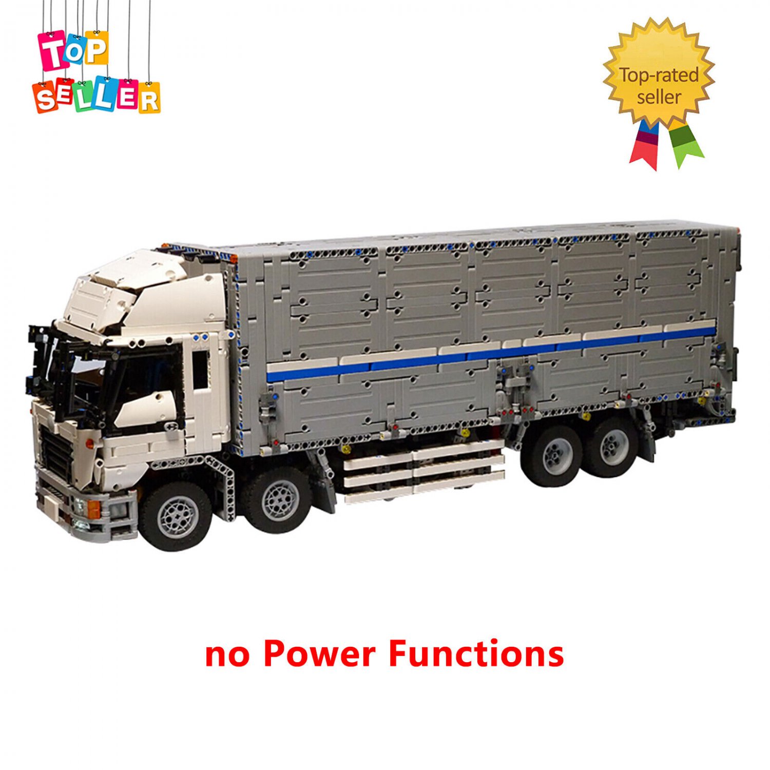 BuildMoc Tow Truck Large Trailer Model 4097 Pieces Building Toys set